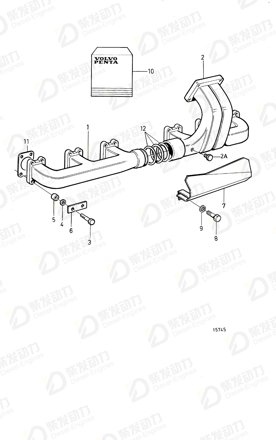 Connecting pipe 3831419 price,VOLVO,Intake and Exhaust System spare ...
