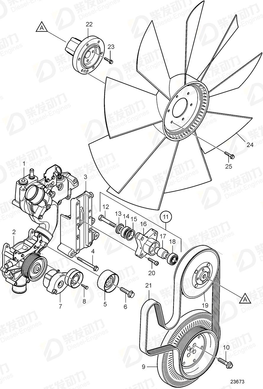 Belt tensioner 20939282 price,VOLVO,Cooling System spare parts ...